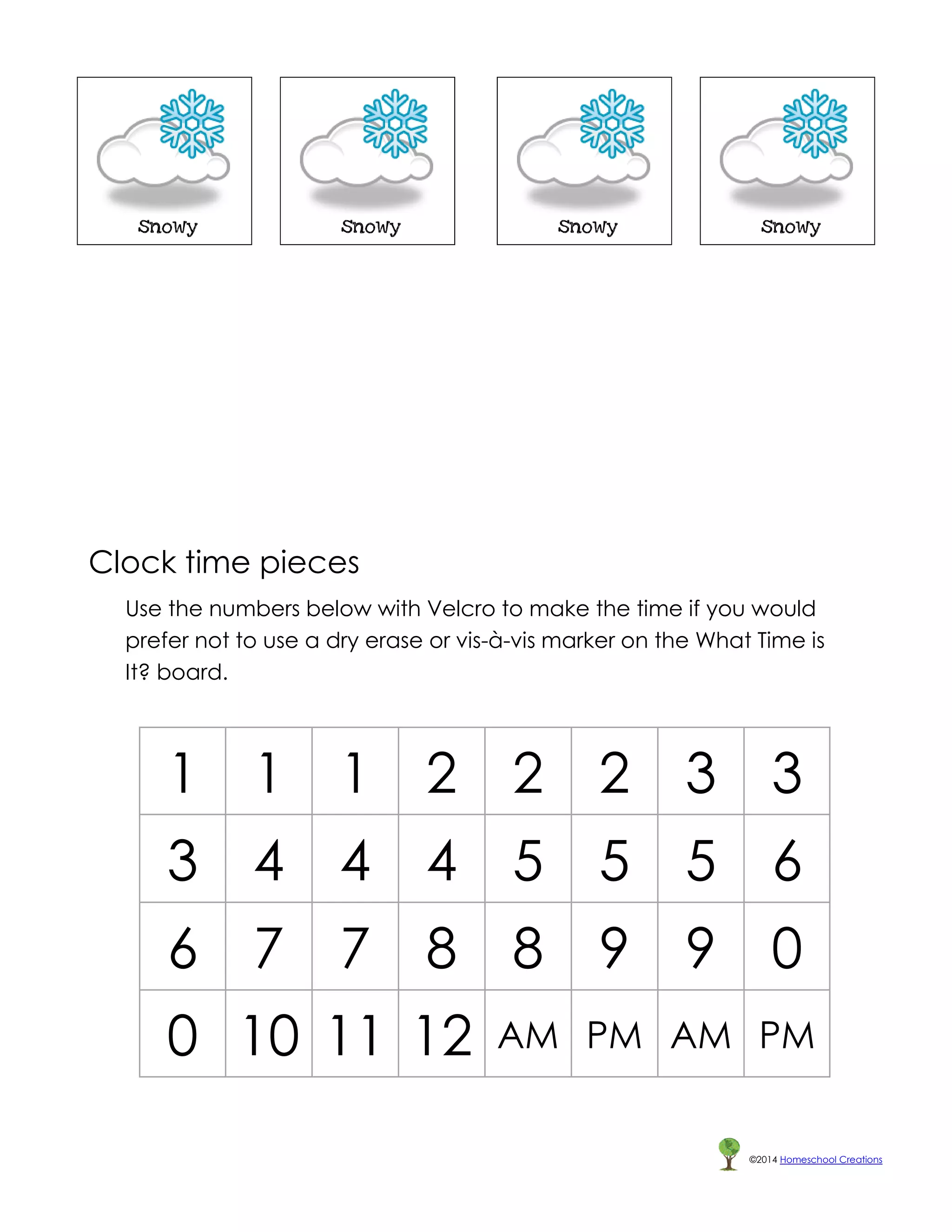 Calendar and-morning-board-printable-set | PDF