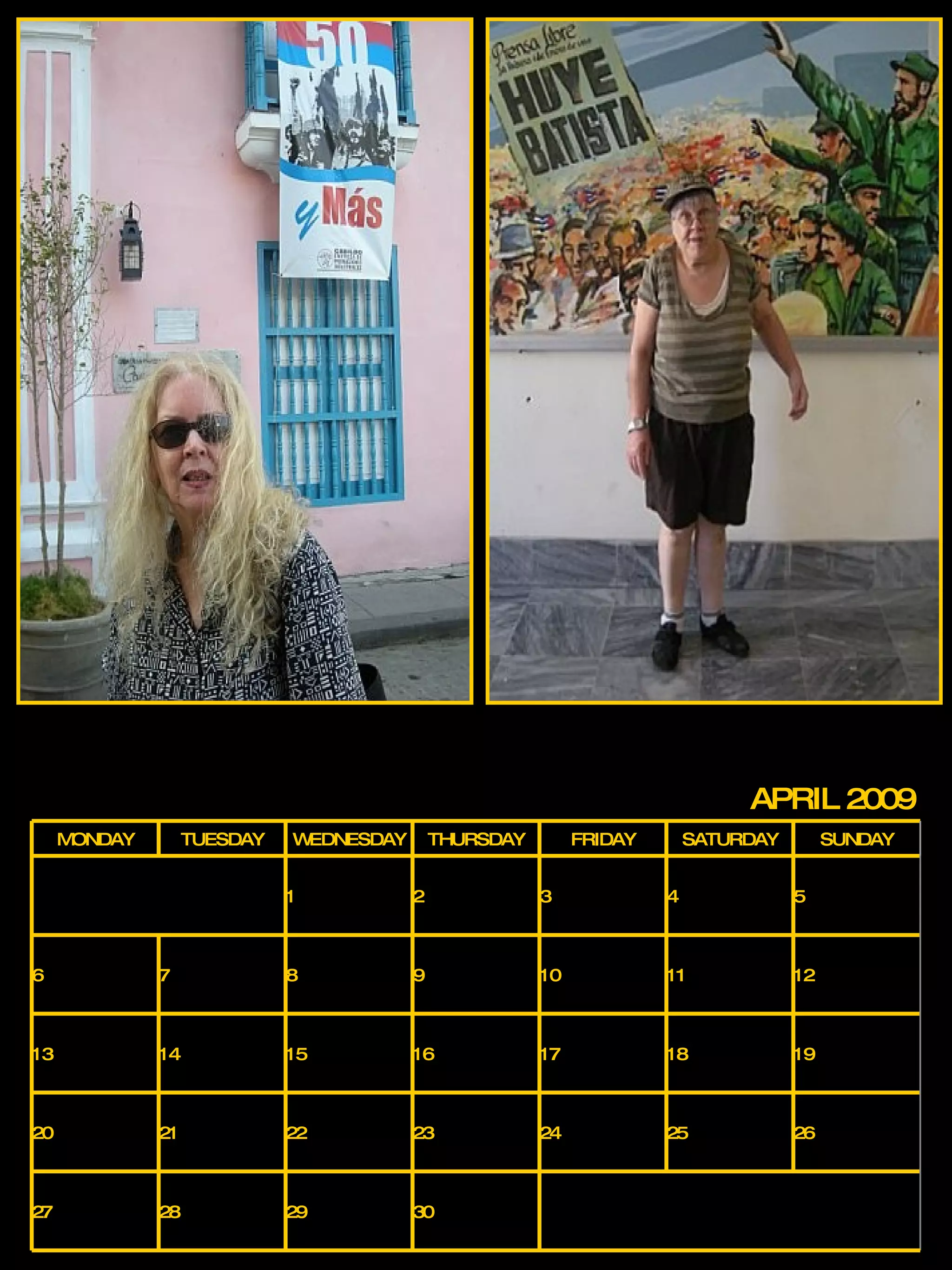 Calendar Final Wilder 50th Anniversary Of The Cuban Revolution | PDF