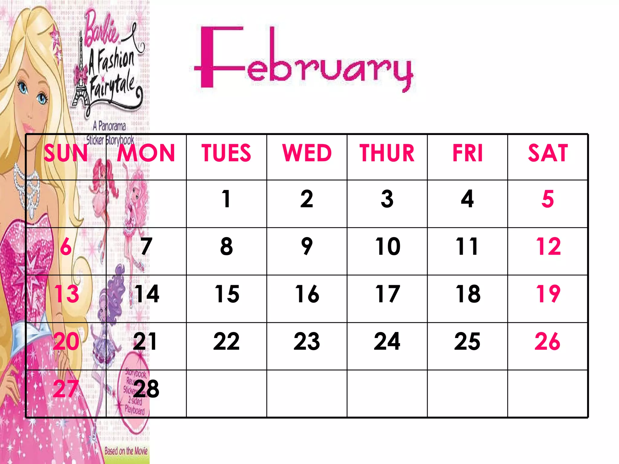 Barbie Calendar | PPT