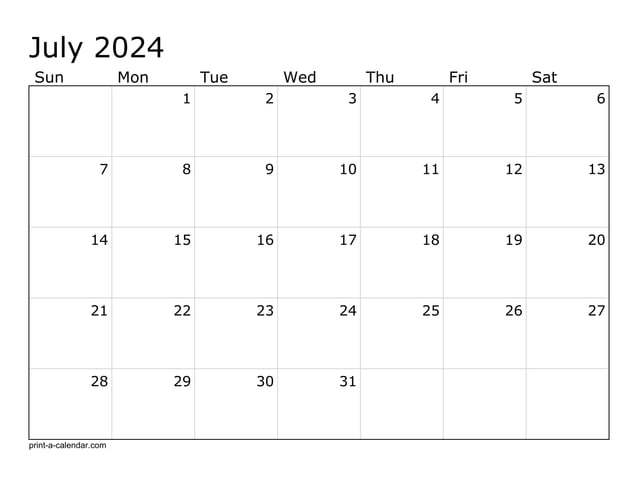 January to December 2024 Calendar PDF Version | PPT