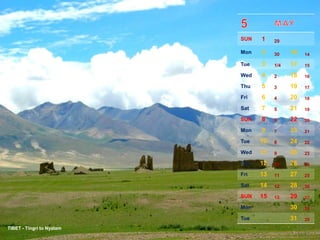 Calendar 2011 - Tân Mão Lunar calendar - tibet landscape | PPT
