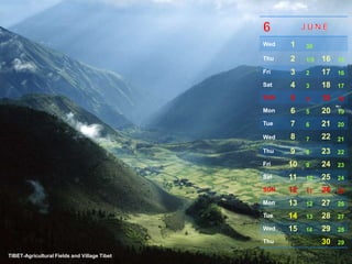 Calendar 2011 - Tân Mão Lunar calendar - tibet landscape | PPT