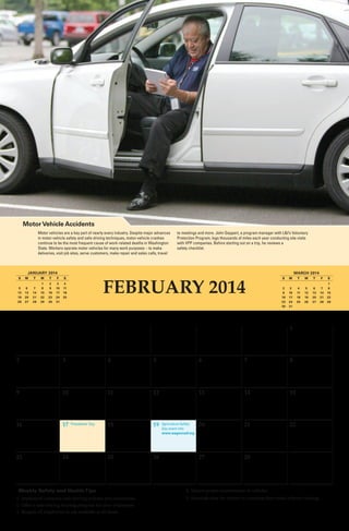 Calendar 2014 safety | PDF