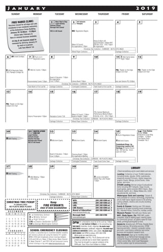 Leonia Community Calendar 2018-2019 | PDF