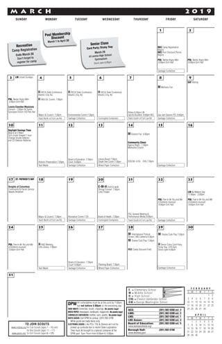 Leonia Community Calendar 2018-2019 | PDF
