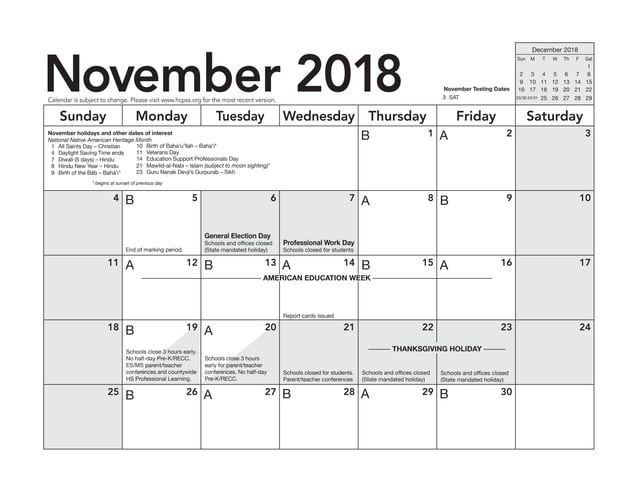 HCPSS Calendar2018-19 | PPT