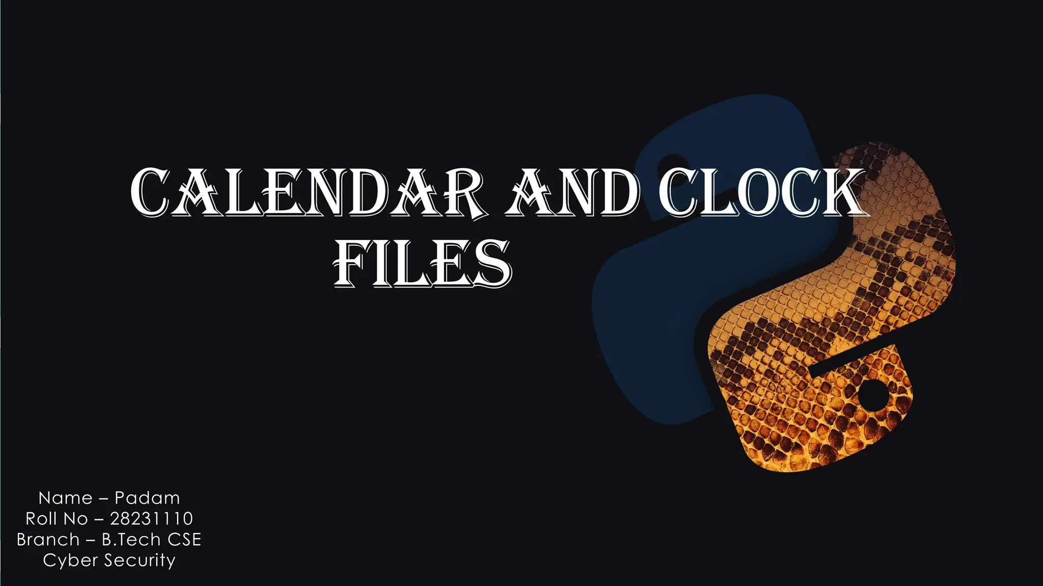 calendar and clock files (1).pptx of btech | PPTX