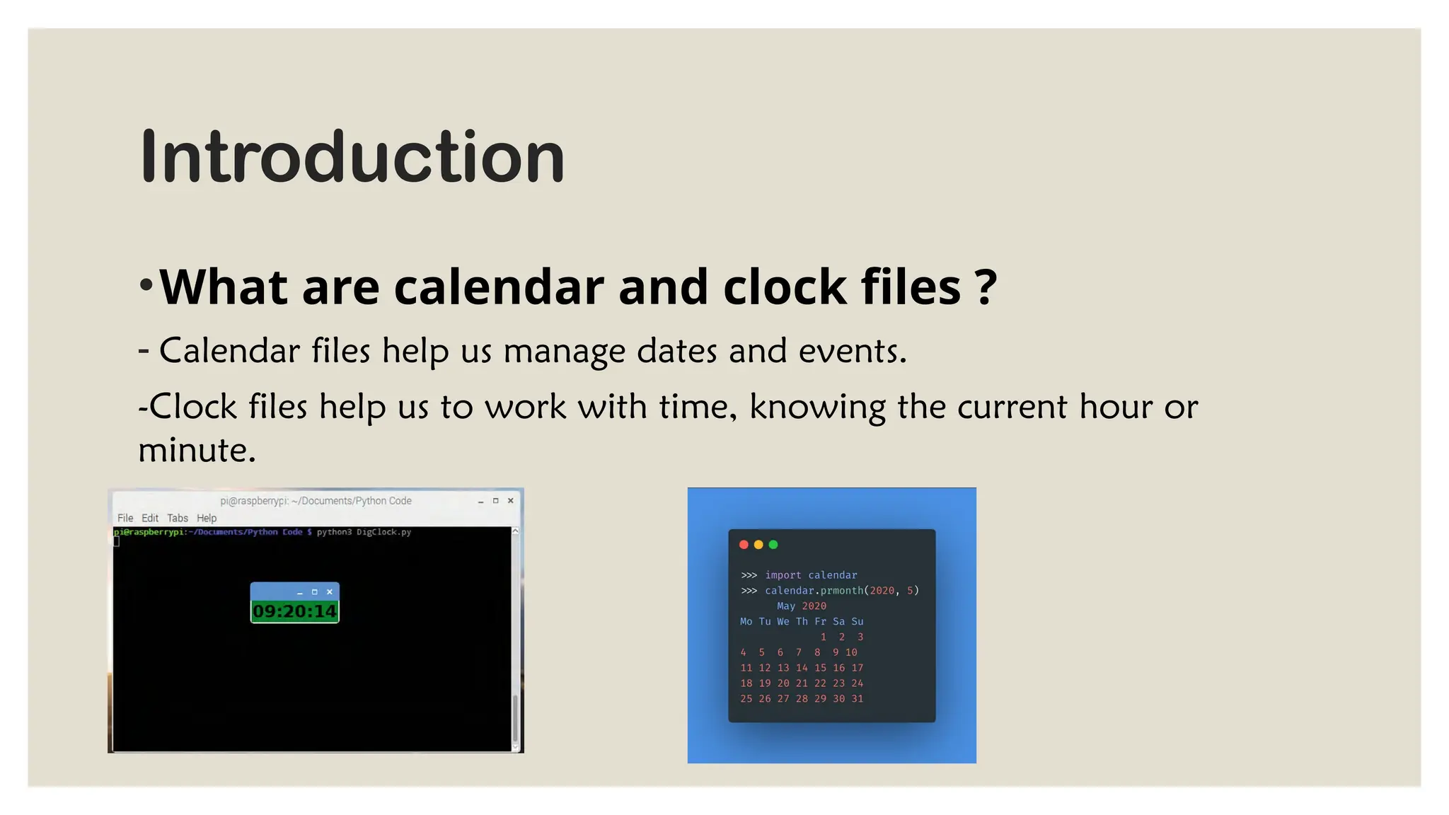calendar and clock files (1).pptx of btech | PPTX