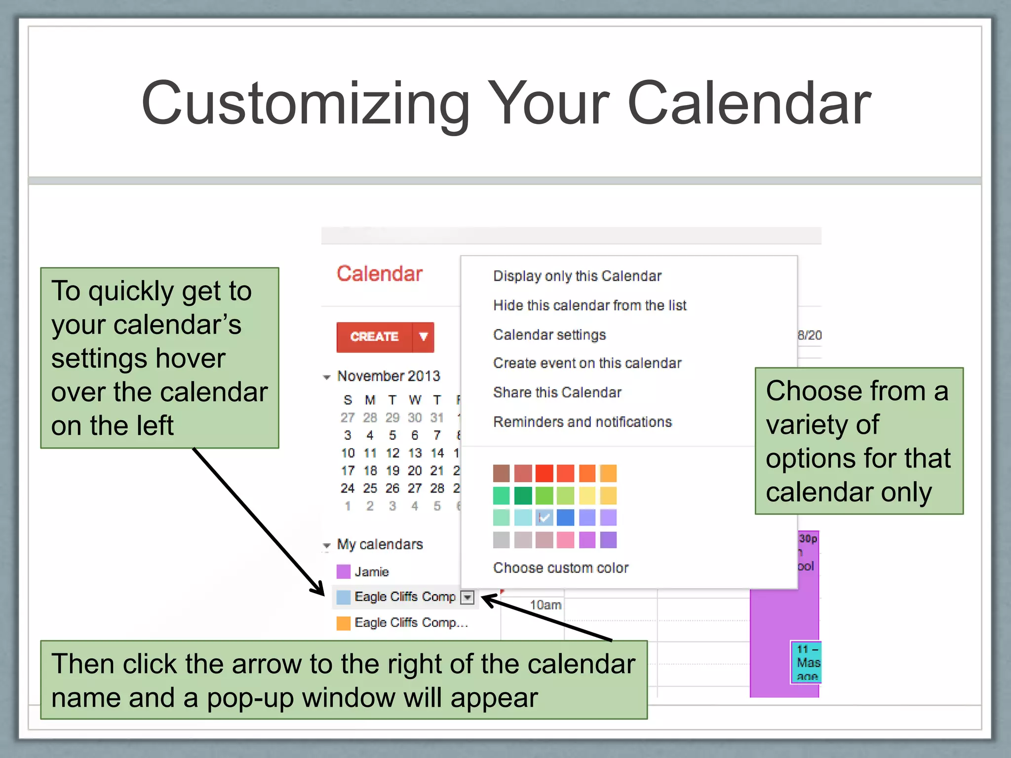 Google Calendar Basics | PPTX