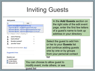 Google Calendar Basics | PPTX