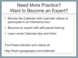 Google Calendar Basics | PPTX