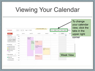 Google Calendar Basics | PPTX