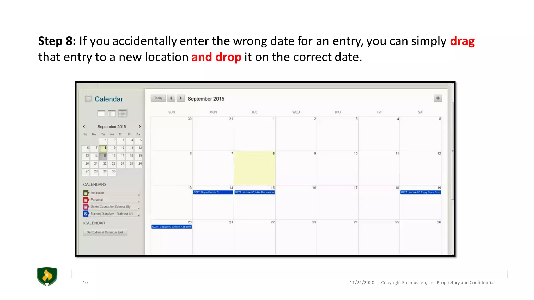 Calendar Basics for Blackboard Learn | PPT