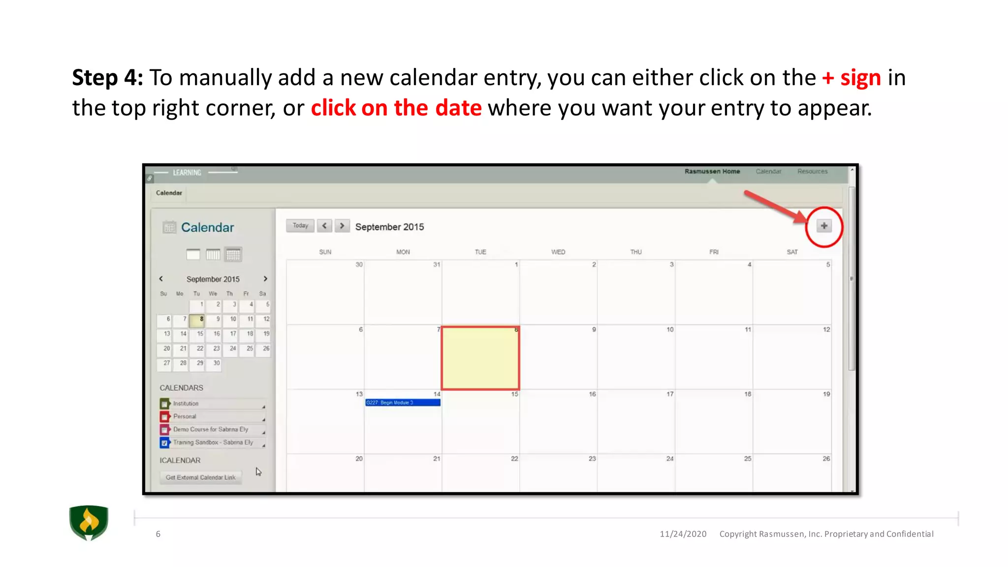 Calendar Basics for Blackboard Learn | PPT