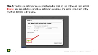 Calendar Basics for Blackboard Learn | PPT