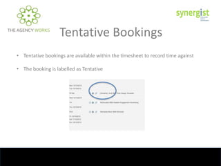 Calendar bookings tentative draft features | PPTX