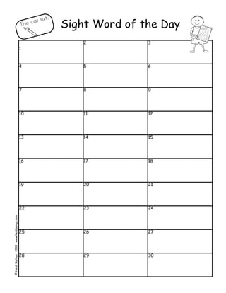 Calendar Book Freebies from HeidiSongs | PDF