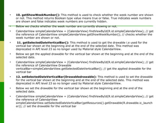 Calendar, Clocks, DatePicker and TimePicker | PPT
