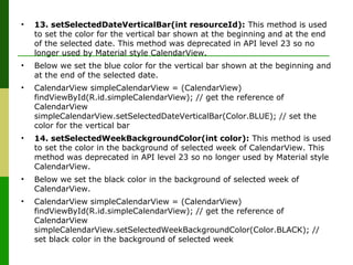 Calendar, Clocks, DatePicker and TimePicker | PPT