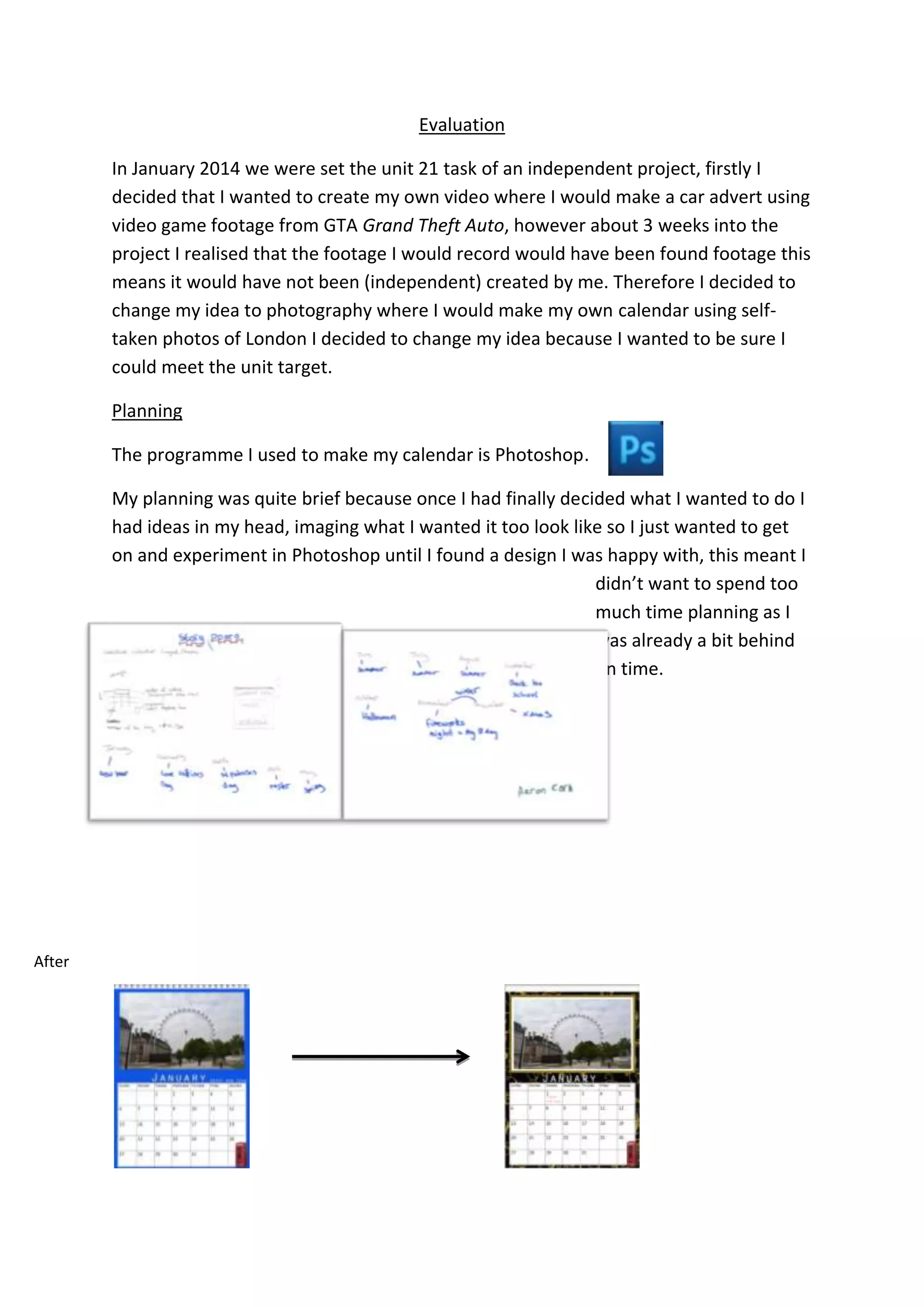 Calendar evaluation | PDF