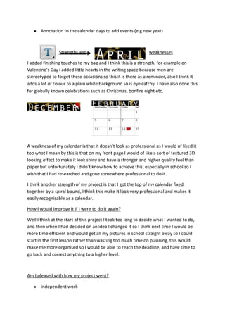 Calendar evaluation | DOCX