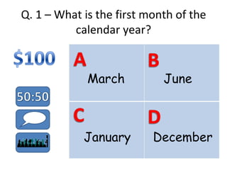 Calendar game | PPT
