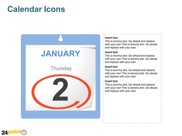 Calendar Icons - PowerPoint Slides | PPSX