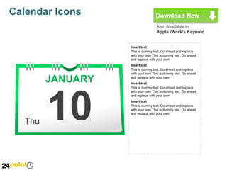 Calendar Icons - PowerPoint Slides | PPSX