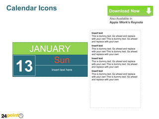 Calendar Icons - PowerPoint Slides | PPSX