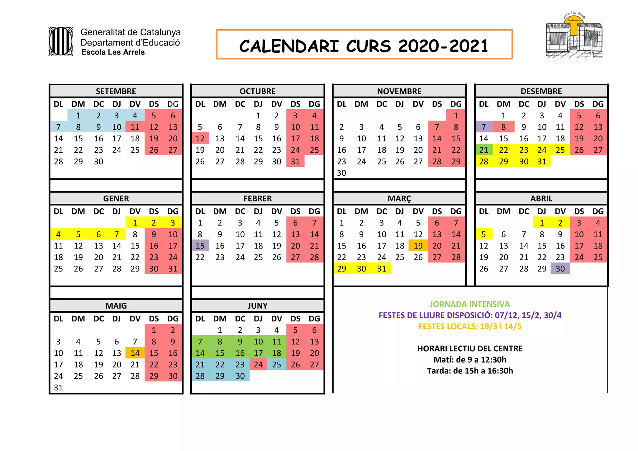 Calendari escolar 2020 2021 | PDF