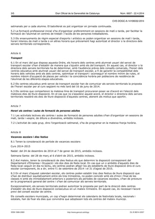 Calendari escolar docg 14 15 | PDF
