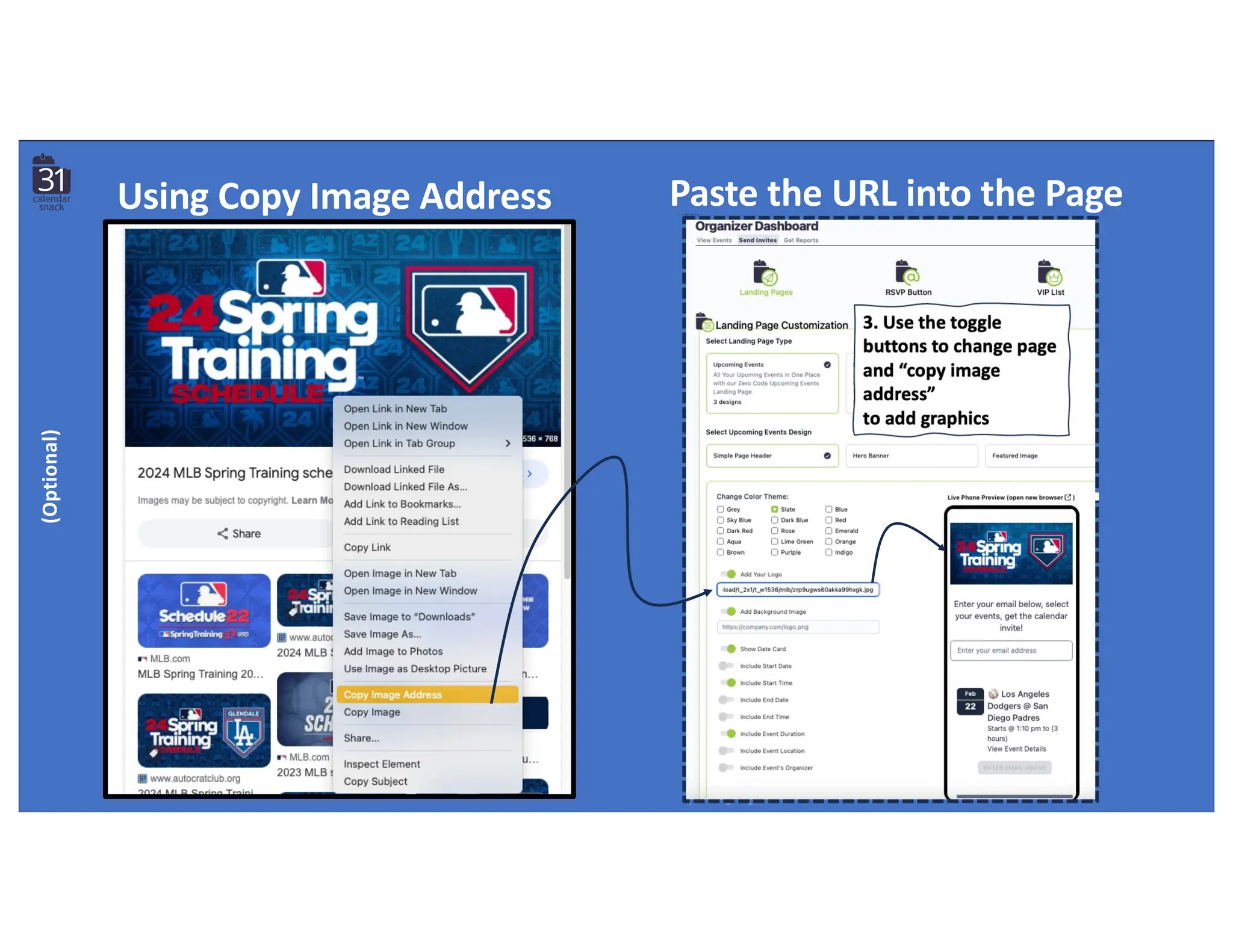 Use your Calendar Client to create Landing Pages to send calendar ...