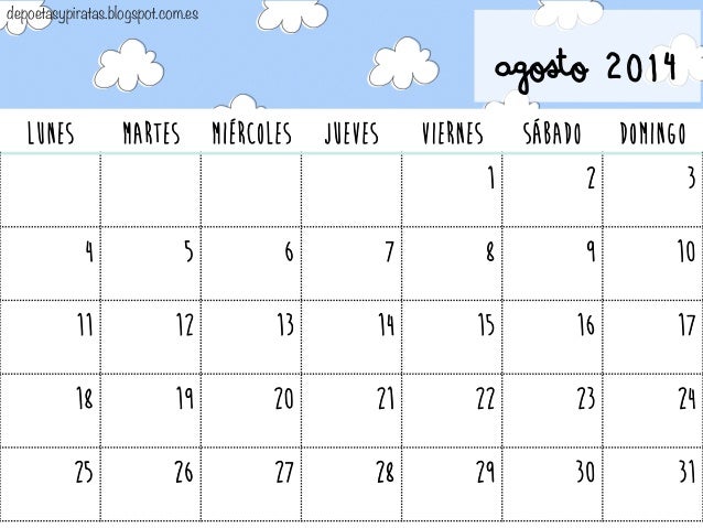 Calendario Agosto