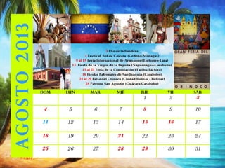 Calendario de fiestas tradicionales venezolanas 4 | PPTX