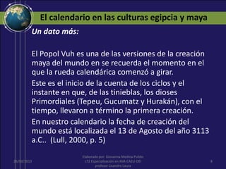 Calendario egipcio maya | PPSX