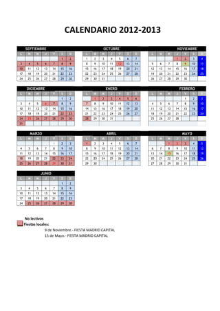 CalendarioEscolar_2012 2013 | DOC
