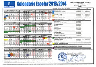 Calendario escolar 2013 14 hh | PPT
