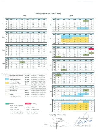 Calendario escolar 2015_2016 | PDF