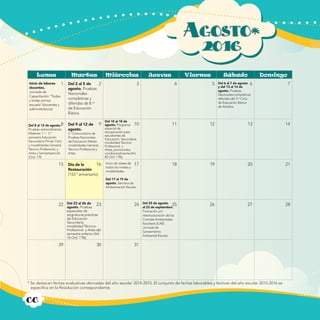 Calendario escolar 2015 2016 ultima version | PDF