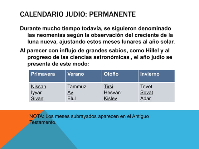 Calendario judio | PPT