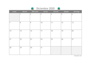 Calendario mensual 2020 | PPT