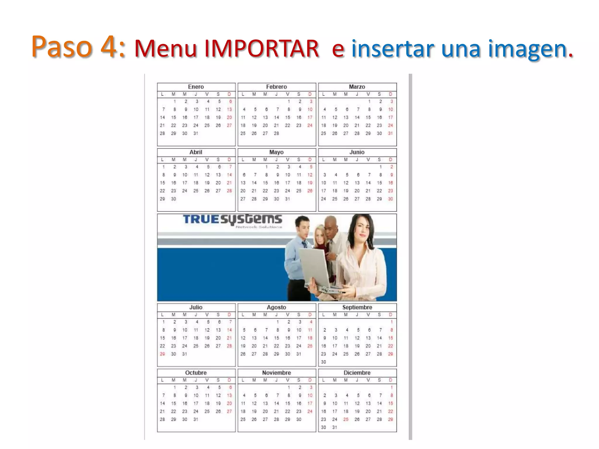 Calendario en COREL DRAW | PPTX