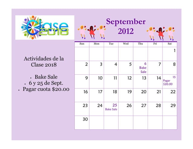 Calendario sept | PPT