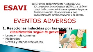 CALENDARIO DE VACUNAS Y ESAVI GENERALIDADES.pptx
