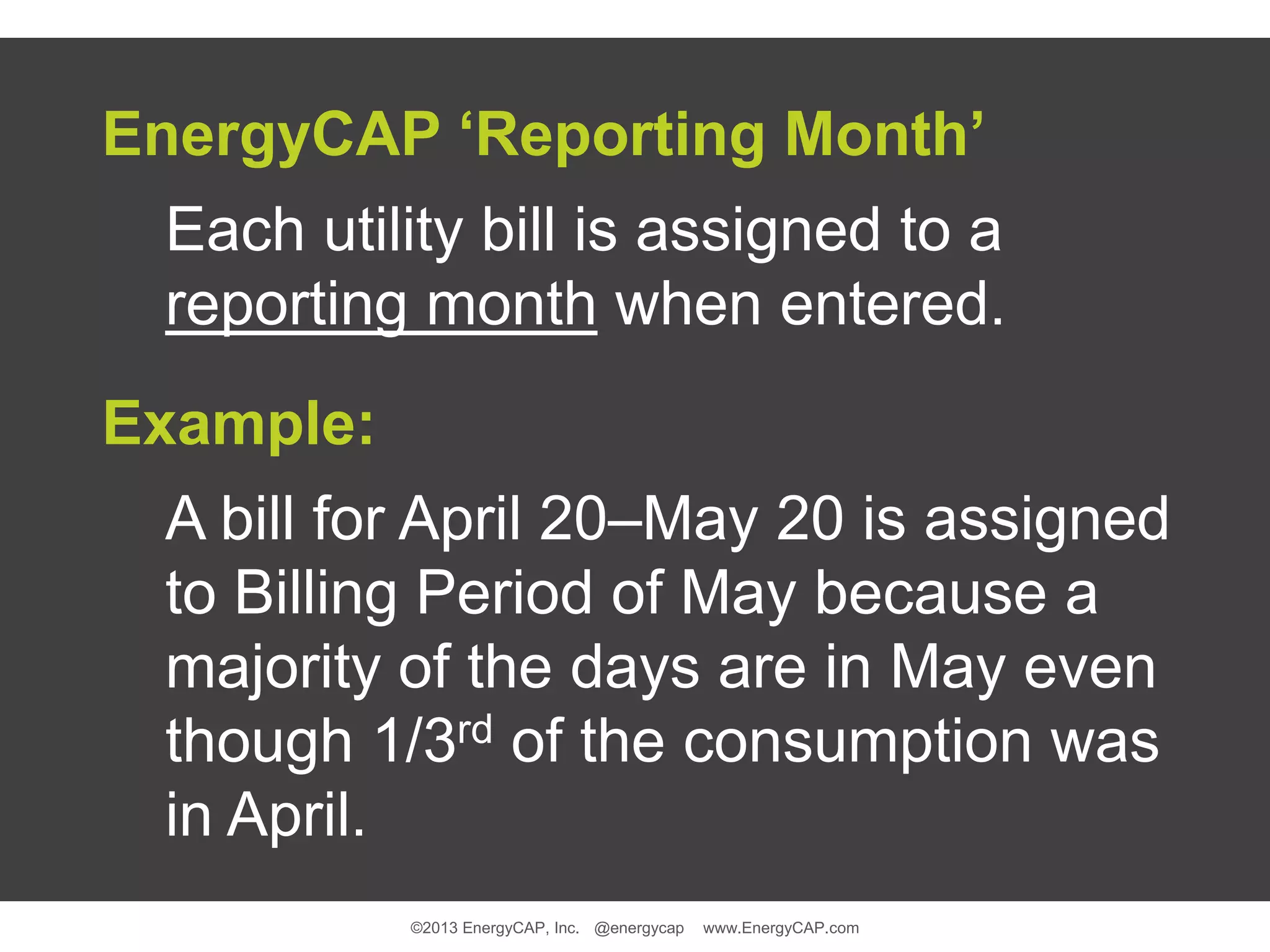 Calendarization & Normalization in EnergyCAP | PPT