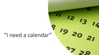 Calendar options in m365 | PPTX
