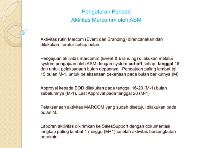 Calendar pengajuan asm | PPT