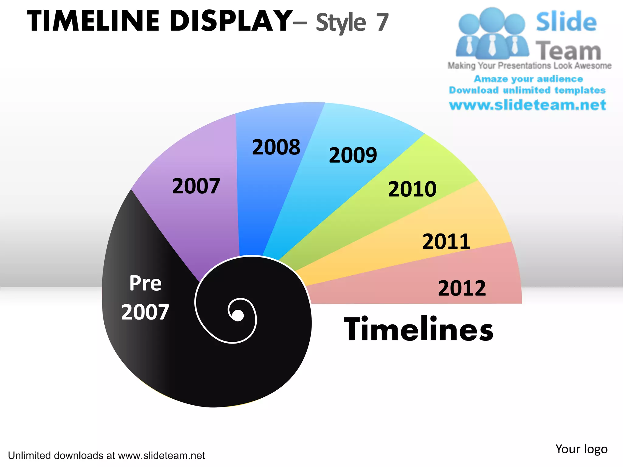 Calendar rotational timeline display 7 power point slides and ppt ...