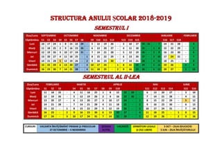 Calendar scolar | DOCX