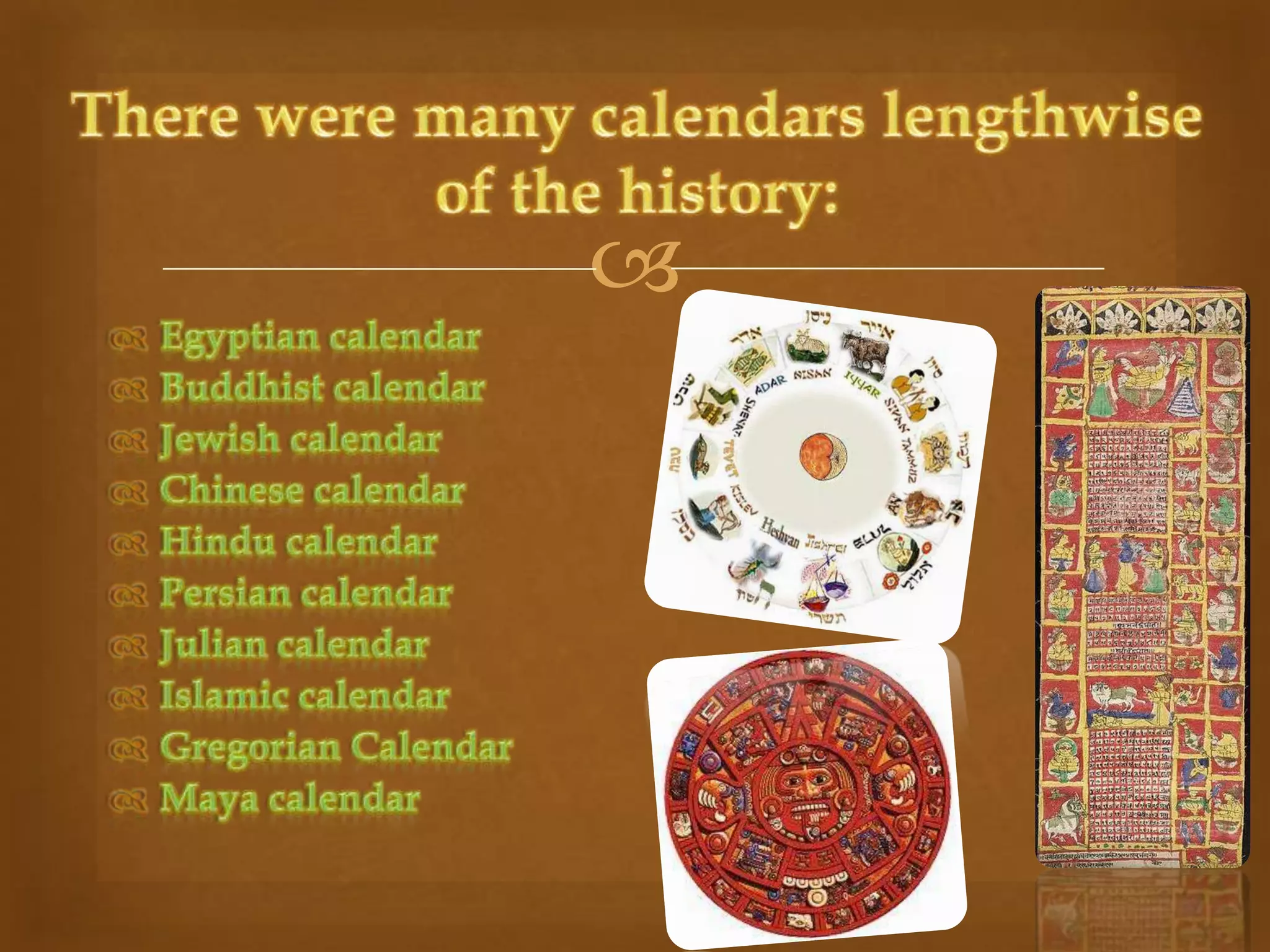 Calendars of the world | PPTX